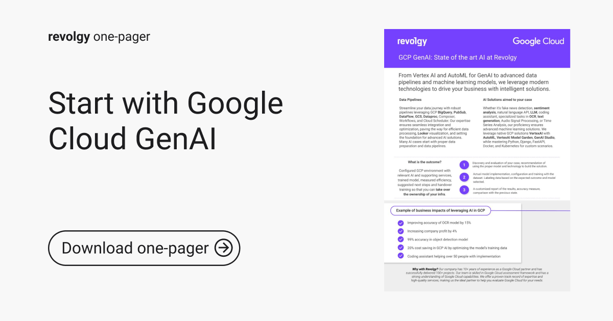 GCP GenAI Onepager | Revolgy